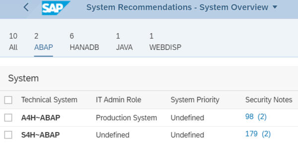 SAP Solution Manager: System Recommendations - Inprosec