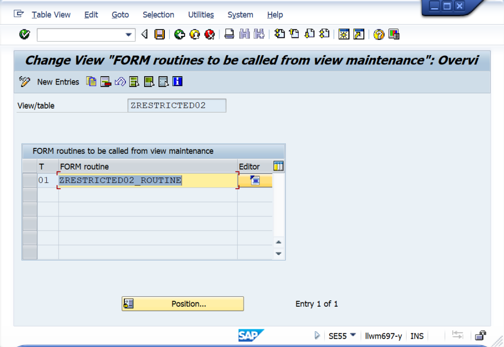 SAP® Table Maintenance Generator: Routines and Custom Restrictions - Inprosec