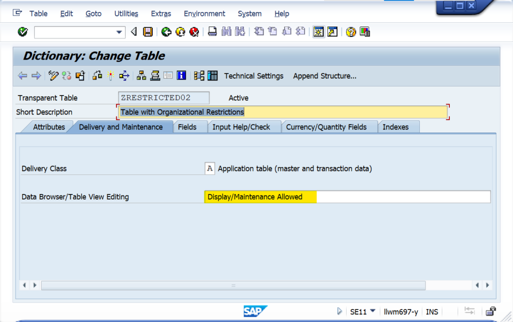 Sap® Table Maintenance Generator Routines And Custom Restrictions