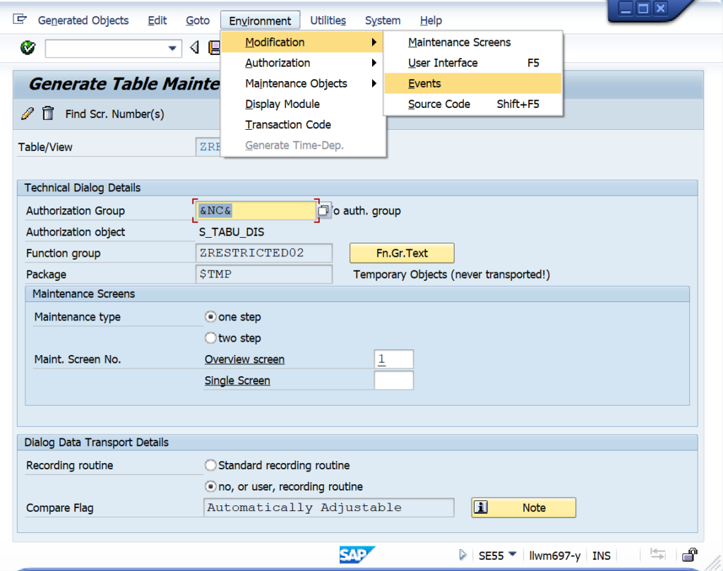 SAP® Table Maintenance Generator: Routines and Custom Restrictions ...