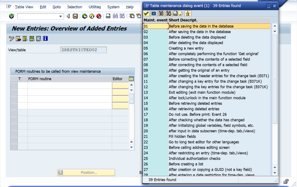 SAP® Table Maintenance Generator: Routines and Custom Restrictions ...